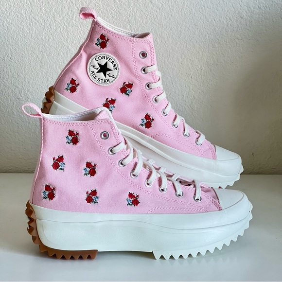 Converse | Shoes | Converse Run Star Hike Platform Pink Embroidered ...